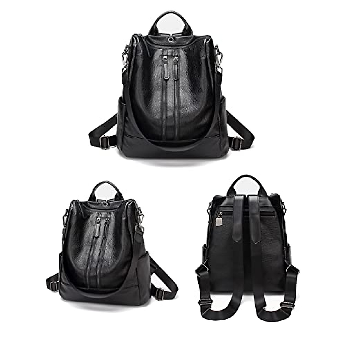 XHUMORG Women Backpack Purse Fashion Leather Multipurpose Design Handbags Travel Large Ladies Shoulder Bag,Anti-theft