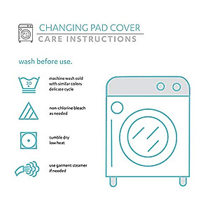 Lush Decor Baby Pixie Fox Geo Micro Mink 2 Pack Changing Pad Cover, Multicolored