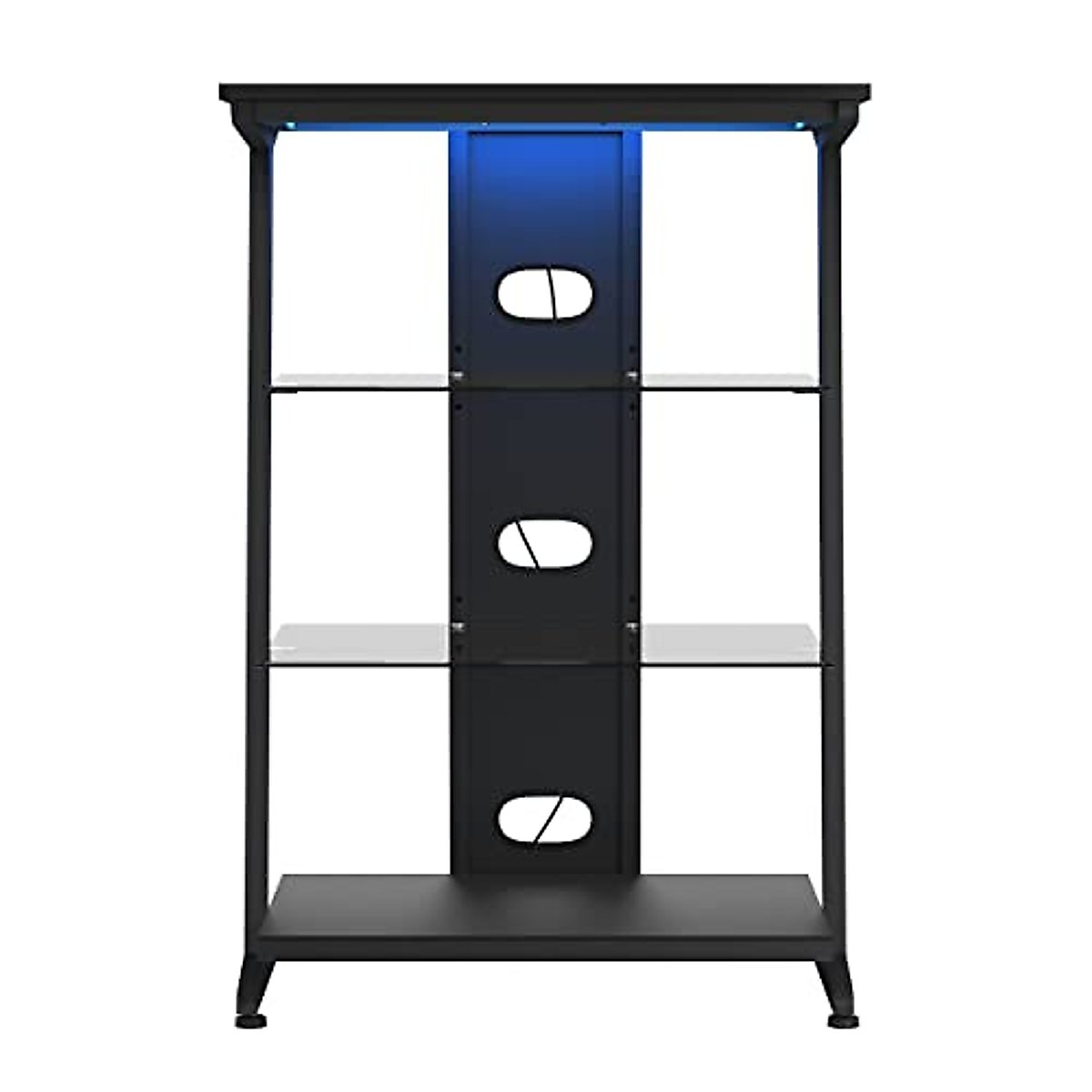 Atlantic Dardashti 4-Tier Gaming Shelf Console Storage, Modern Display Shelving Unit for Gaming Desk Setup Workstation - Midight Black