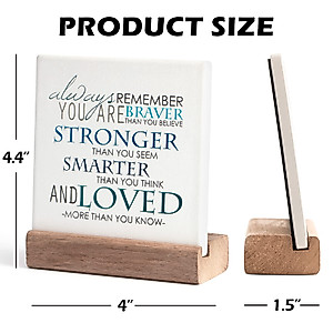 Lukiejac Inspirational Quotes Desk Decor Gifts For Women Best Friend Encouragement Cheer Up Gifts Office Inspiration Positive Plaque With Wooden Stand For Cowoker Motivational Sign For Birthday (Blue)