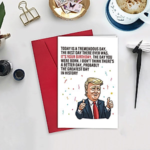 Ulbeelol Trump Birthday Card, Funny Trump Bday Card, Humorous B-day Card, Hilarious Birthday Card for Friends Cousin...