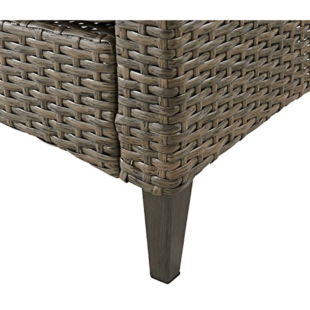 Crosley Furniture KO70210LB-OL Rockport Outdoor Wicker High Back Arm Chair, Set of 2, Light Brown