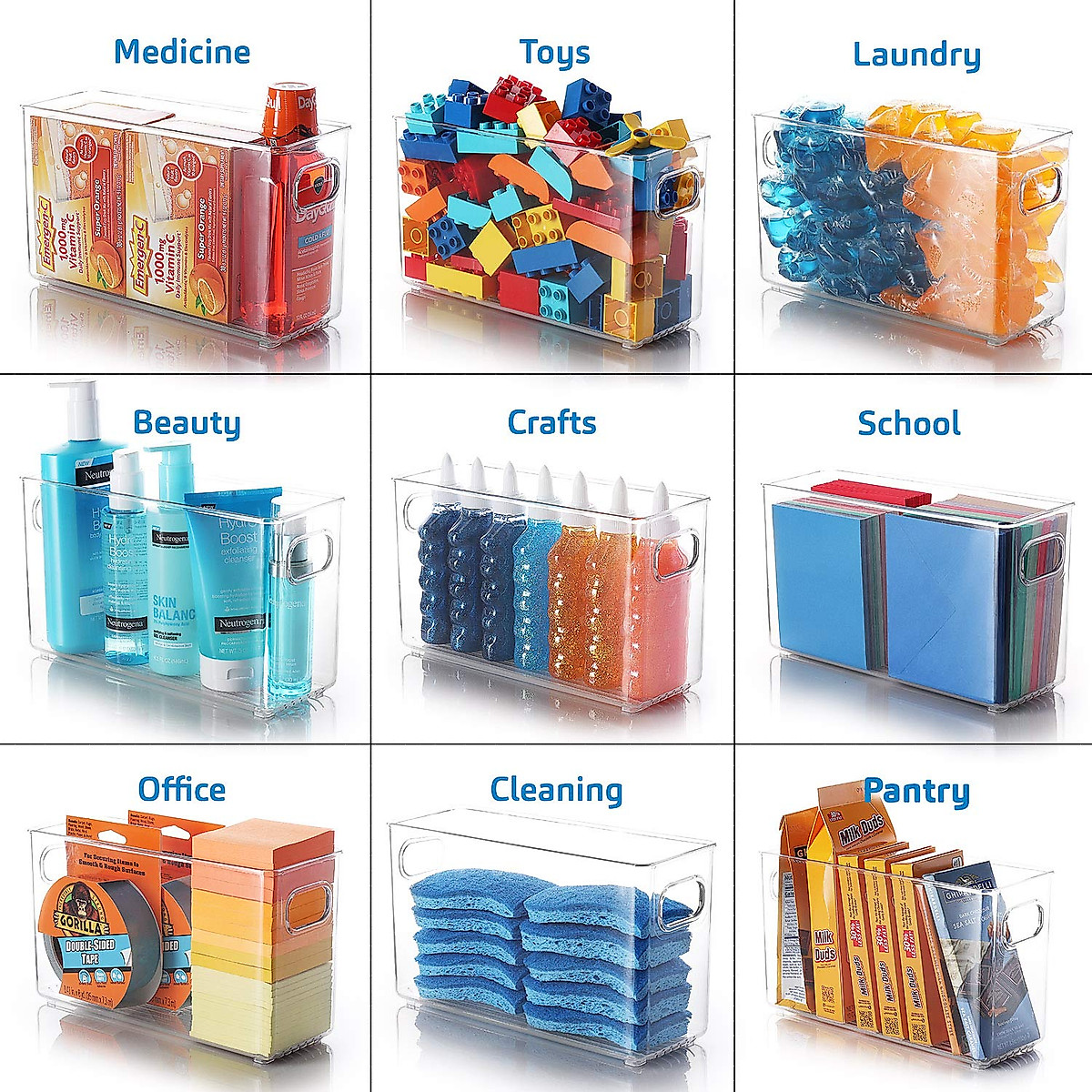 StorageBud Pantry Organization And Storage - Refrigerator Organizer Bins - Stackable Clear Fridge & Freezer Organizer - Great For Pantry, Storage, Fridge, Freezer