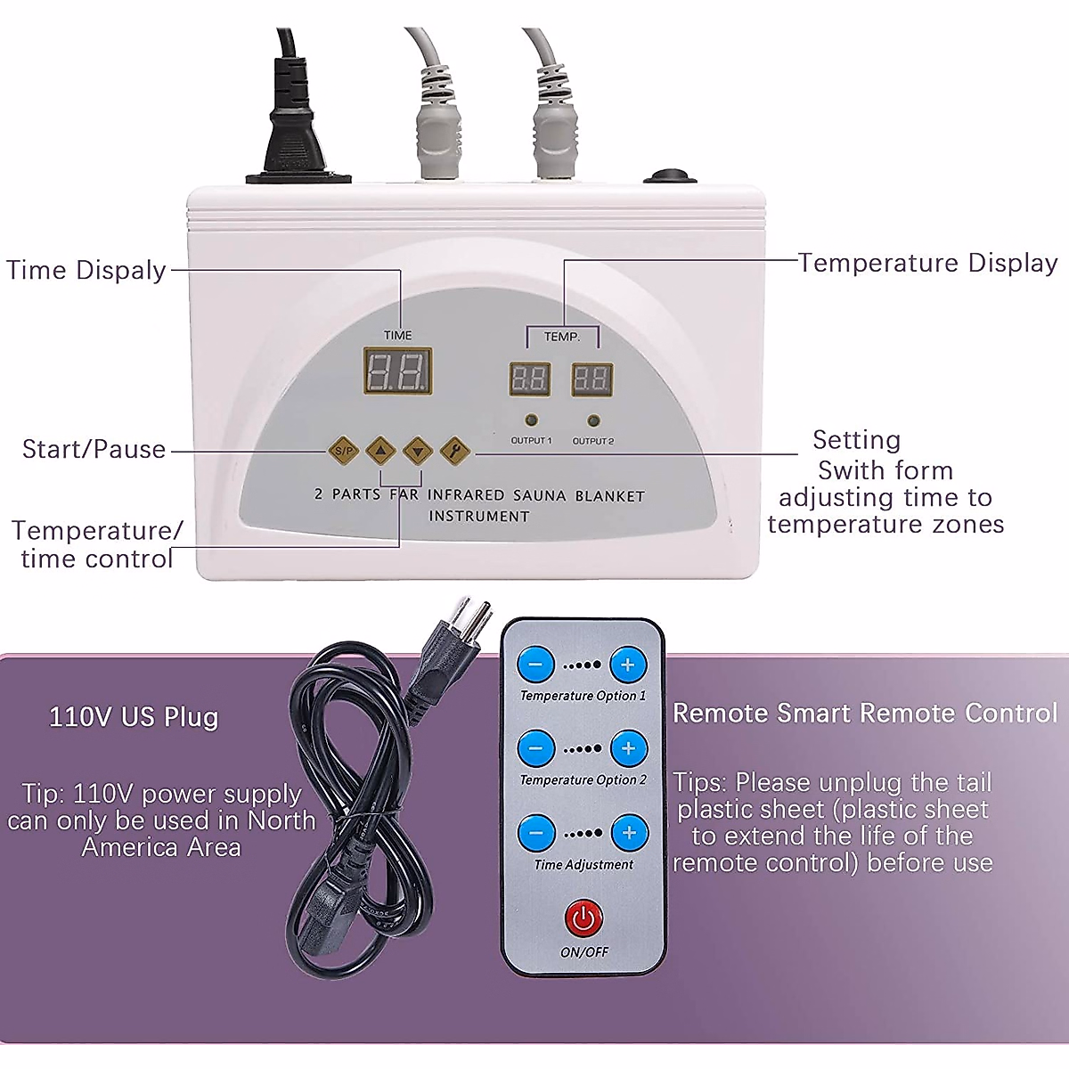 JKIUI Infrared Sauna Blanket Fast Sweating Body Shape Upgraded Hand Stretch Design Professional Infrared Sauna Blanket with Sleeves Heat Detox for Body Relaxation at Home Use Women Men Silver