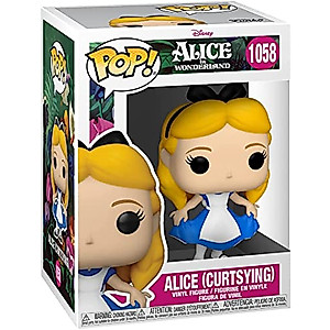 Funko POP Disney: Alice in Wonderland 70th - Alice in Wonderland Curtsying Pop! Vinyl Figure (Bundled with Compatible Pop Box Protector Case), Multicolor, 3.75 inches