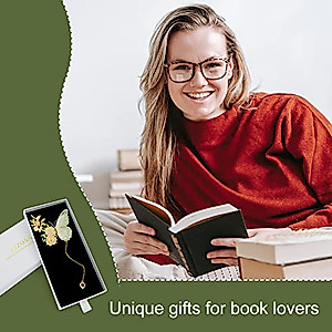 KIZOSA Metal Butterfly Bookmarks and Cute Snowman Bookmark Bundle