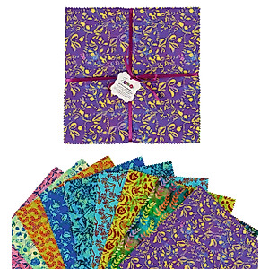 Soimoi Batik Print Precut 5-inch Cotton Fabric Quilting Squares Charm Pack DIY Patchwork Sewing Craft