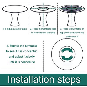 Turntable Bearing 5 8 10 12 14 16 18 20 24 28 32 40inch Heavy Duty Aluminium Alloy Aluminum Swivel Base Bearing, Non Slip Lazy Susan Turntable Bearing, For Table, TV Monitor, Sculpture