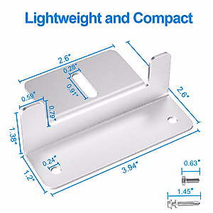 POWOXI Solar Panel Mounting Brackets， Aluminum Anti-Corrosion Mounting Brackets for RV, Trailer, Boat, Yacht, Wall and Other Off Gird Installation, Set of 4 Units（16Pcs）