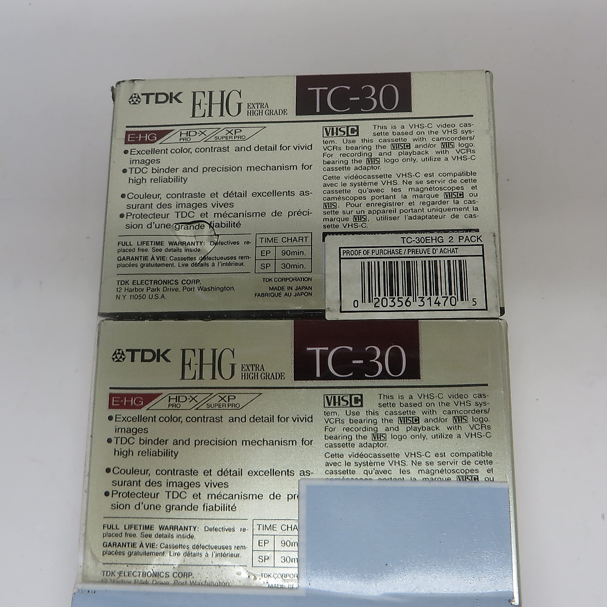 Pk/2 x 3: Tdk Vhs-C Camcorder Tape (TC-30HGL2)