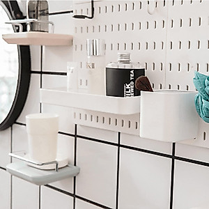 Pegboard Accessories Combination Wall Organizer,2PC Of Cup Container, Storage Shelves Use DIY Storage Cube Shelf for Mini goods, White(Cup)