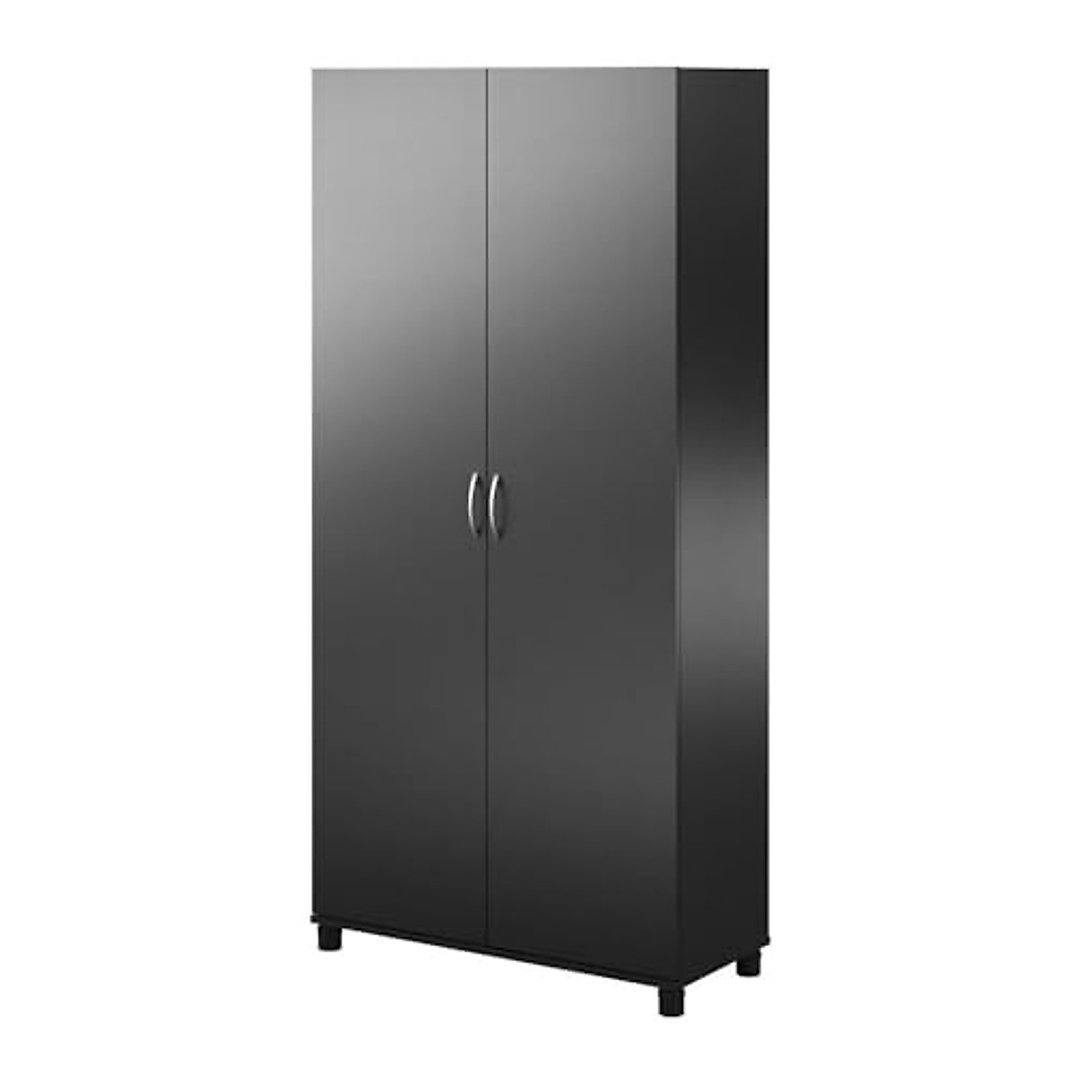 Pemberly Row Transitional 36" Utility Storage Cabinet in Black