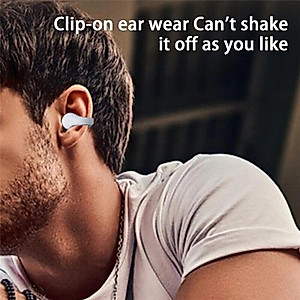 Wireless Earbuds,Wireless Ear Clip Bone Conduction Headphones,Open Sport Bone Earbuds,Bluetooth 5.3 Bone Conduction Head,Running Workout Painless Wearing Earring Earphone,for iPhone Android Samsung
