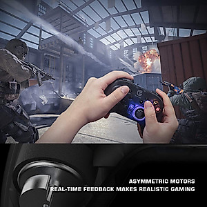GameSir T4 Pro Wireless Gaming Controller for Windows PC/Switch/Android/iPhone,PC Controller with 4 Programmable Butoons,Dual-Vibration and Turbo Gamepad Joystick with LED Backlight