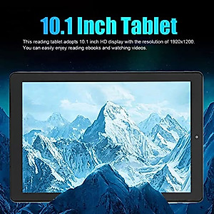 Qinlorgo Gray Tablet, 5G WiFi Dual Camera Octa Core CPU 10.1 Inch Reading Tablet for Gaming (US Plug)