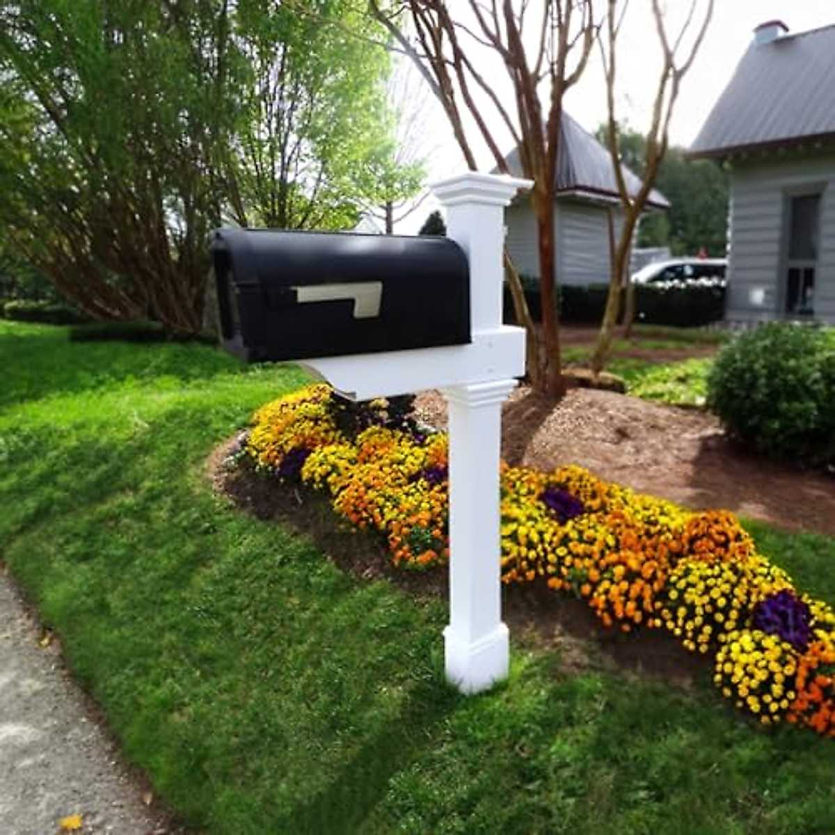 Zippity Outdoor Products ZP19013 Classica Mailbox Post, White