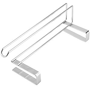 Stainless Steel Kitchen Over Door Roll Paper Holder Paper Towel Rack Hanger