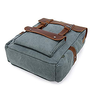 TSD Brand Valley Hill Canvas Backpack (Teal)