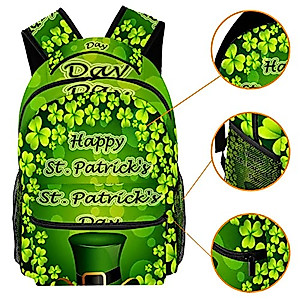 Travel Backpack,Carry On Backpack,st.patrick's day and hat,Hiking Backpack Outdoor Sports Rucksack Casual Daypack