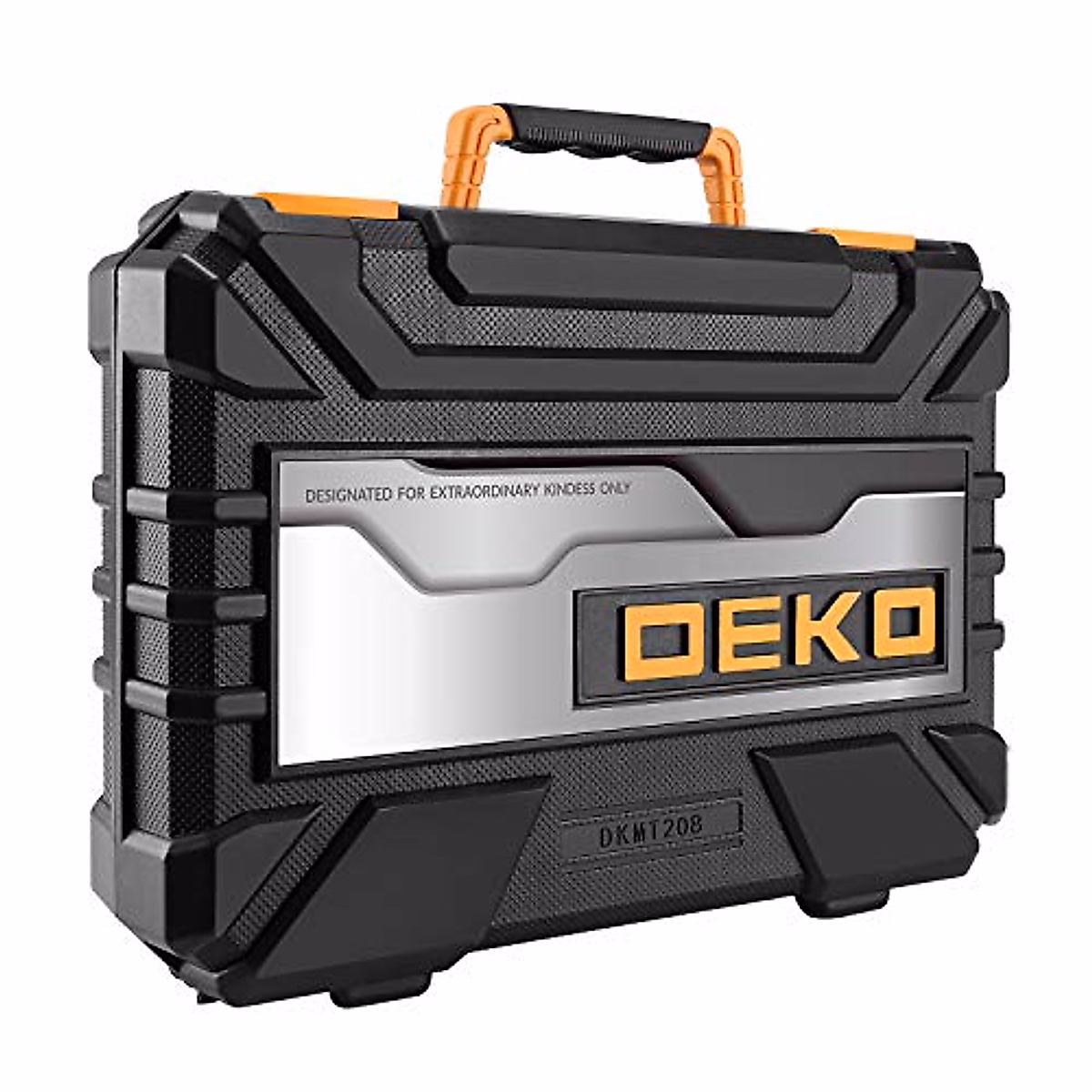 DEKOPRO 208 Piece Tool Set,General Household Hand Tool Kit, Auto Repair Tool Box with Plastic Toolbox Storage Case