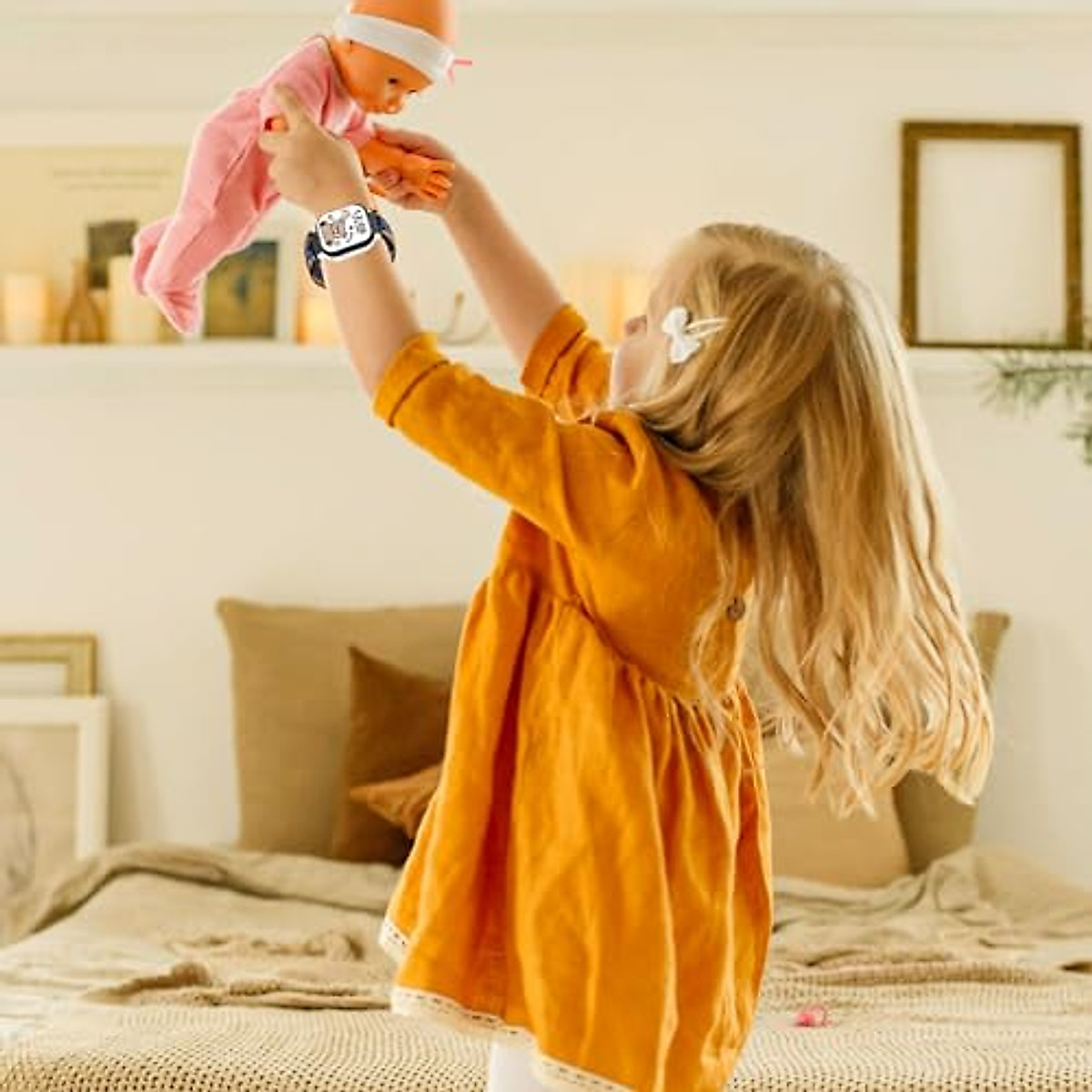 Khxriypha Nylon Band Replacement for Kids Compatible with Gizmo Watch Edition/Gizmo Watch 3/2/1 Gabb Watch/SyncUP Watch Elastic Sport Loop Bands with Adjustable Buckle for Girls/Boys