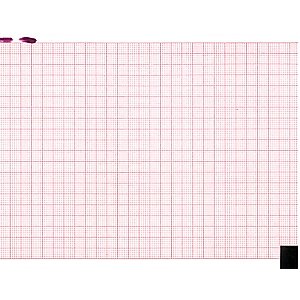 ECG Paper 110MM X 140MM X 200 Sheets RED Grid (Works for Nihon KOHDEN FQX110-2-140) (5)