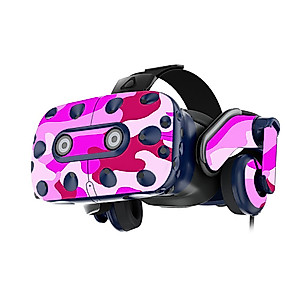 MightySkins Skin Compatible with HTC Vive Pro VR Headset - Pink Camo | Protective, Durable, and Unique Vinyl Decal wrap Cover | Easy to Apply, Remove, and Change Styles | Made in The USA