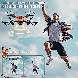 RiskOrb 2023 Upgrade Drone with 1080P Dual Camera for Adults/Kids/Beginners,540° Obstacle Avoidance,Optical Flow Positioning,3D Flip,Remote Control FPV Video ESC Camera, Foldable Pro Quadcopter,Toys Gift for Boys/Girls ,2 Batteries