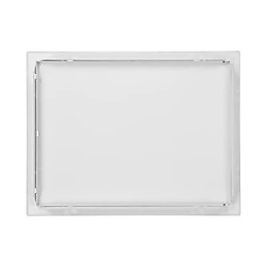 12" x 16" Inch Access Panel Door - Steel for Indoor Use - Opening Flap Cover Plate - Box Door Lock - Door Latch - Inspection Hatch - White Polymer Coating - Intended for Walls and Ceilings