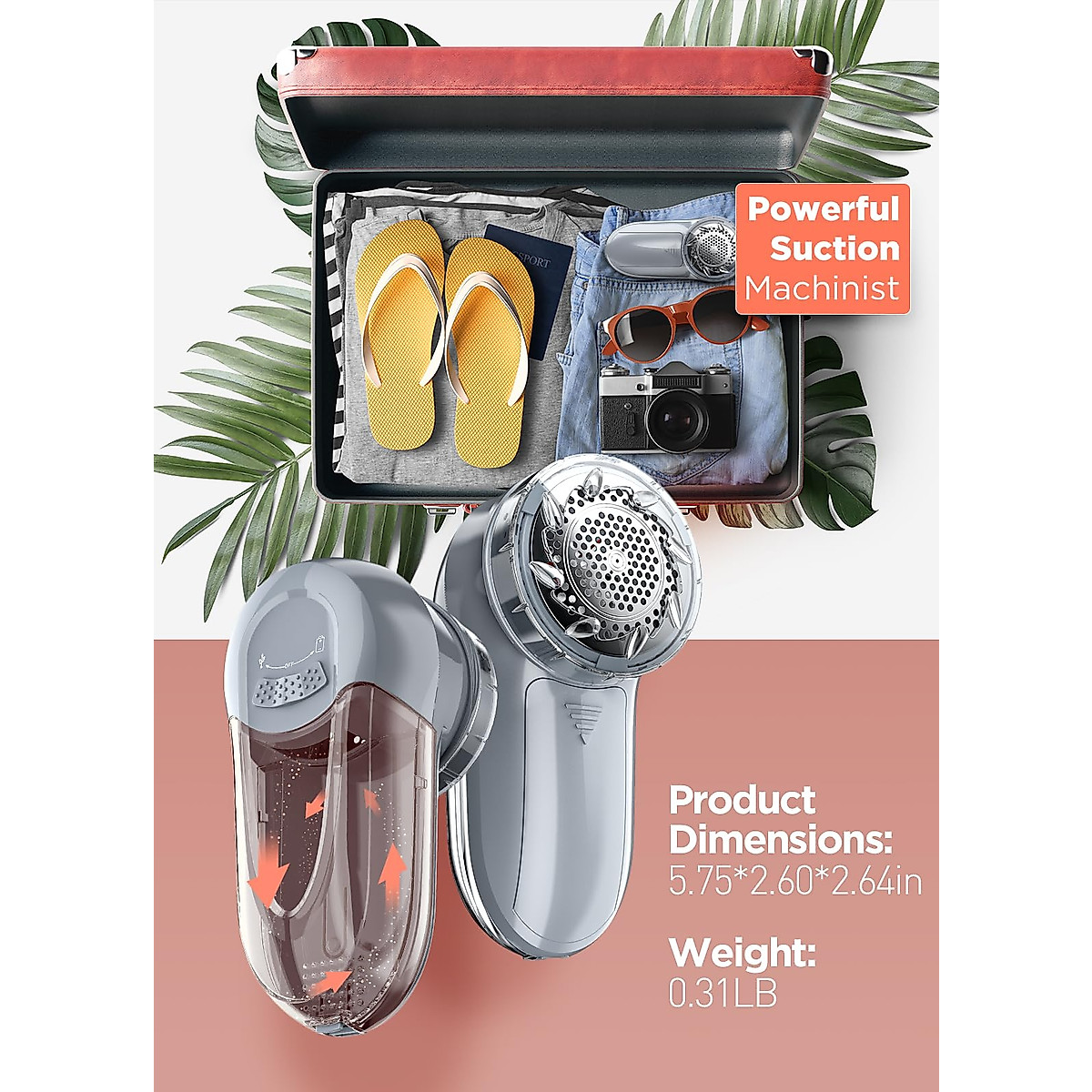 Bymore Fabric Shaver, Lint Remover, Lint Shaver Defuzzer Sweater Shaver for Clothes and Furniture AC Adapter or Battery Operated Pill Fuzz Remover