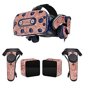 MightySkins Skin Compatible with HTC Vive Pro VR Headset - Pink Marble | Protective, Durable, and Unique Vinyl Decal wrap Cover | Easy to Apply, Remove, and Change Styles | Made in The USA