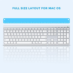 Bluetooth Keyboard Mouse for Mac, Ultra Slim Wireless Keyboard Mouse Combo for Mac, Rechargeable, Multi-Device, Compatible with MacBook Pro, MacBook Air, iMac, iPad