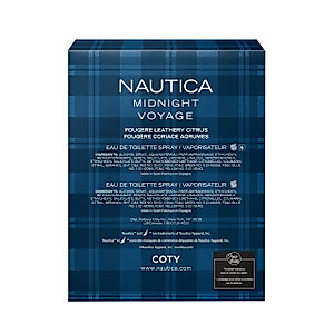 Nautica Midnight Voyage Eau de Toilette 1.6 fl oz (Pack of 1), Notes of Pink Pepper, Amber, and Mint, Men's Fragrance, Long Lasting, Everyday Fragrance, Travel Size