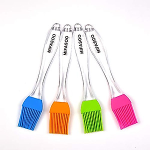 ZEPELOFFY 4 Pack Silicone Pastry Brush Heat Resistant Basting Brushes Spread Oil Butter Sauce Marinades for BBQ Grill Barbecue Baking Kitchen Cooking