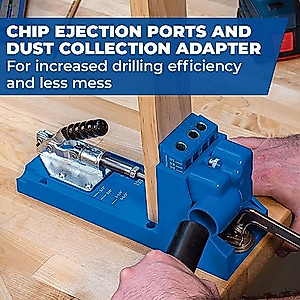 Kreg K4 Pocket Hole Jig - Adjustable, Versatile Jig for Strong Joints - Create Perfect, Rock-Solid Joints - Easily Adjustable Drill Guides - For Materials 1/2" to 1 1/2" Thick