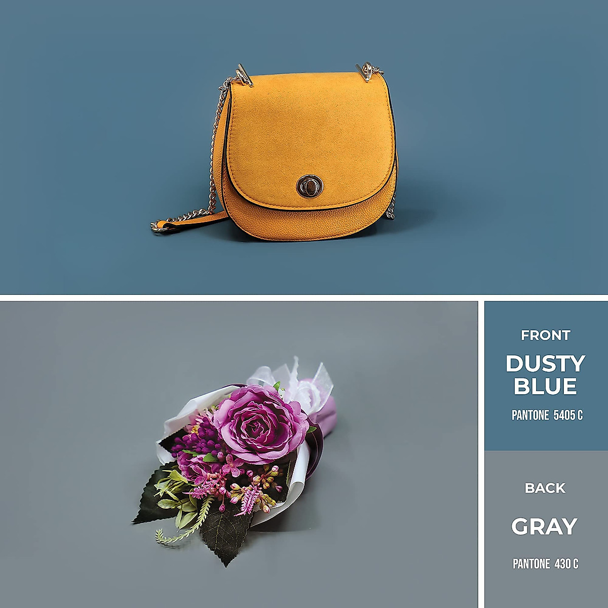 ORANGEMONKIE 29x15 inch, Extra Backdrop Set 6 Color/Yellow,Gray,White,Beige,Dusty Blue,Black (Photography Background Collapsible Backdrop for Photo Shooting Mini Studio Box)