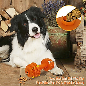 Hswaye Dog Chew Toys for Aggressive Chewers,Food Grade Non-Toxic Dental Pet Toy,Tough Durable Indestructible Dog Toys for Medium Large Dogs.Orange