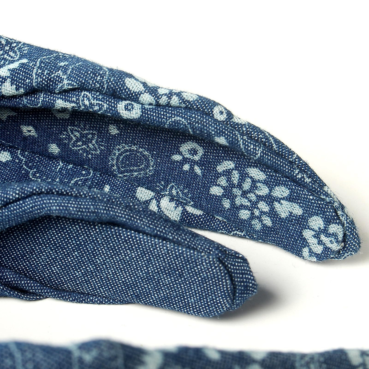 Cuizhiyu 3Pack Denim Knot Headband Knotted Wide Headband for Women,Blue Knot Headbands Non slip Hairbands Girls Fabric Headband Hair Accessories