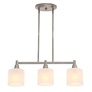 Hampton Bay 1000014949" Oron Three Light Island Brushed Nickel Chandelier