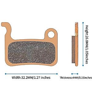 4 Pairs Sintered Metal Bike Brake Pads, Compatible for Shimano Brake Pads Deore XT SLX Hone Alfine Saint LX M596 M595 XTR M975 M966 M965, Ebike Electric Scooter Brake Pads MTB Bicycle Disc Brake Pads