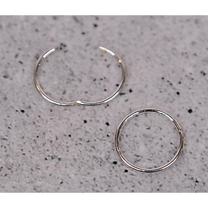 925 Sterling Silver Seamless Sleeper Hoop Earrings Small Thin Handcrafted 8mm 10mm 12mm 14mm For Women Men