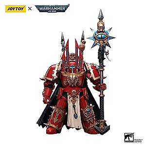 JoyToy Warhammer 40K: Chaos Space Marines Crimson Slaughter Sorcerer Lord in Terminator Armour 1:18 Scale Figure