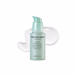 The Face Shop Tea Tree Pore Ampoule - Soothes & Moisturizes Skin, Exfoliating, Hydrating Face Serum, Minimizes Pores - AHA, BHA, PHA, Hyaluronic Acid, Panthenol - Korean Skin Care Moisturizer