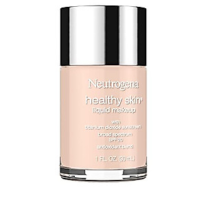 Neutrogena Healthy Skin Liquid Makeup Foundation, Broad Spectrum SPF 20 Sunscreen, Lightweight & Flawless Coverage Foundation with Antioxidant Vitamin E & Feverfew, Natural Ivory, 1 fl. oz