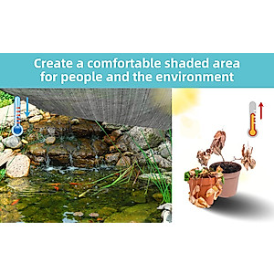 BeGrit 50% 6x10ft Shade Cloth with Grommets Garden Sun Mesh Sunblock UV Resistant Net for Garden Cover Flowers,Patio Plants,Chicken Coop,Greenhouse…