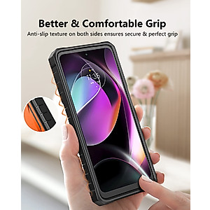 WTYOO for Motorola Moto-G-5G 2022 Case: Military Grade Shockproof Protection Cover with Kickstand | Matte Textured Rugged Protective TPU & Drop Proof Sturdy Phone Case - Orange