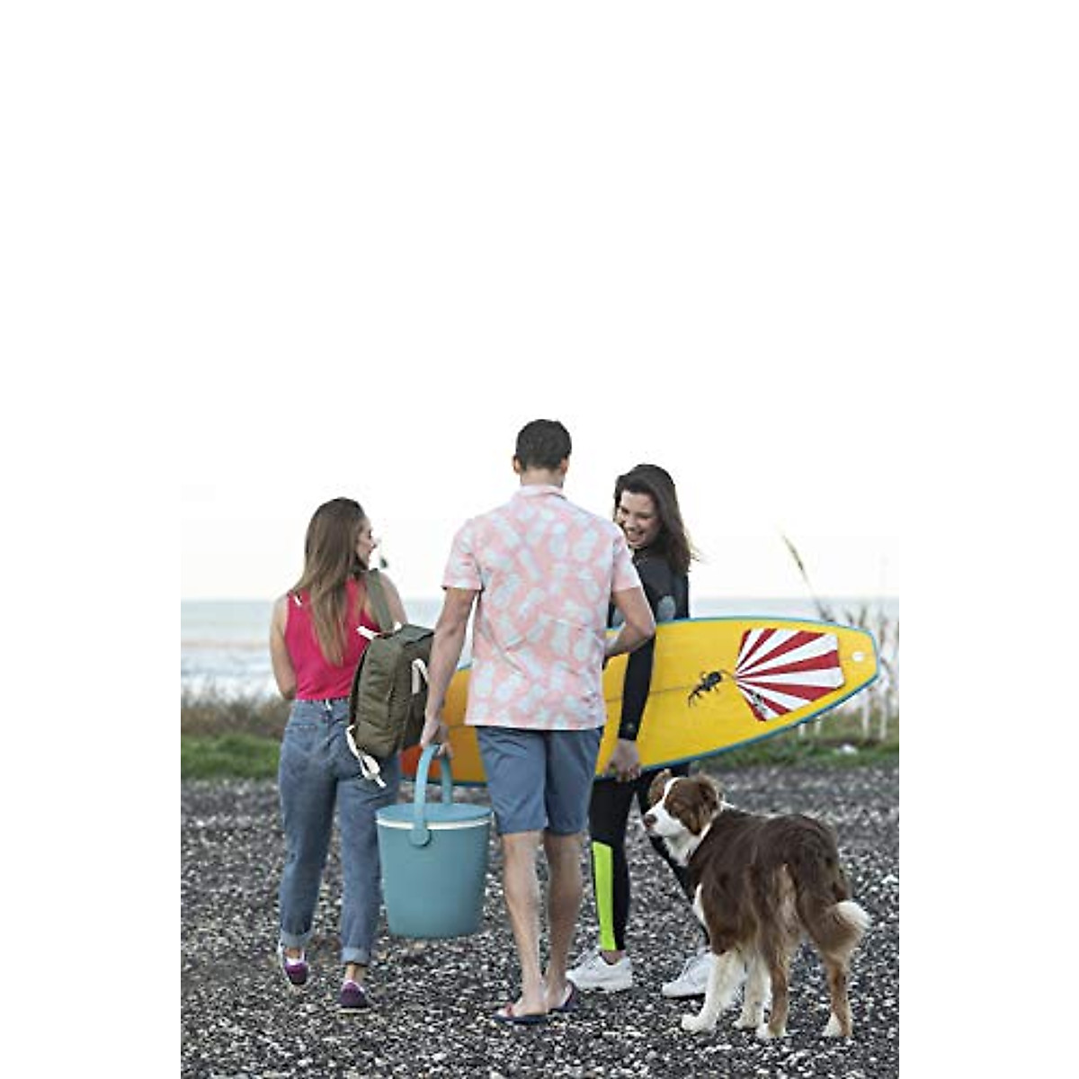 Keter Go Bar 4.2 Gallon Beer and Wine Cooler with Handle and Pop Up Outdoor Table - Perfect for Your Patio, Picnic, and Beach Accessories, Teal