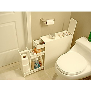 Proman Products Bathroom Floor Cabinet Wood in Pure White (Model: ZLMN46001)