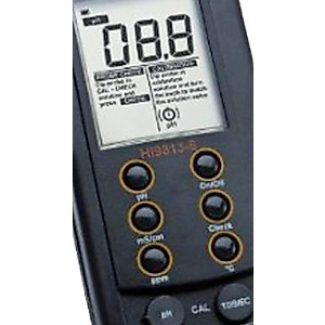 Hanna Instruments HI 9813-6N Waterproof pH/EC/TDS Temperature Meter Clean and Calibration Check for Growers, 0 to 50 Degree C, 9V Battery