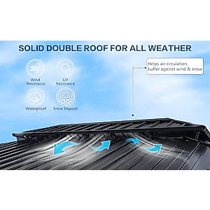 Goohome 12 x 18FT Hardtop Gazebo, Aluminum Frame Double Roof Gazebo Canopy with Mosquito Net and Curtains, Outdoor Permanent Hard Top Waterproof Pergola for Shade and Rain for Lawn, Backyard, Deck